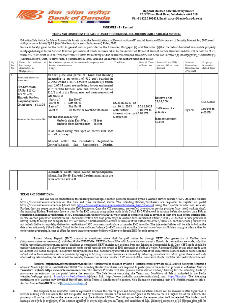 KAVITHA TC WO SIGN Compressed | PDF | Auction | Taxes