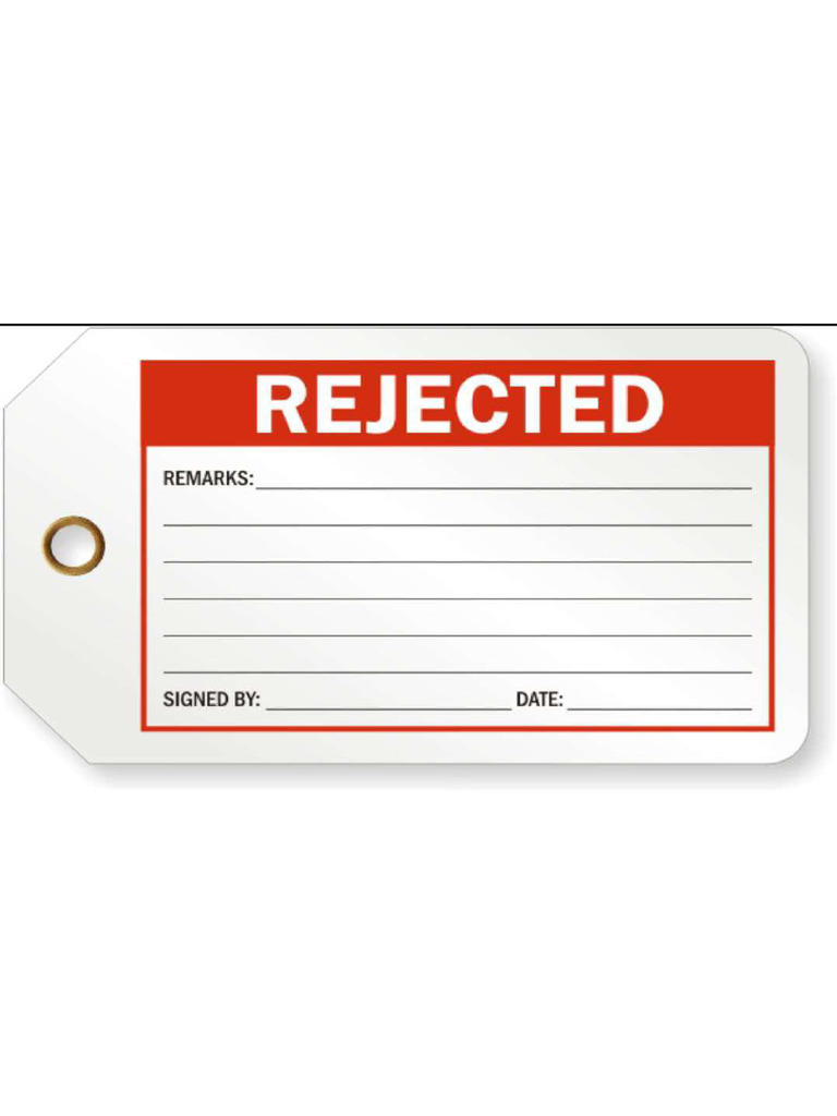 Rejected Tag | PDF