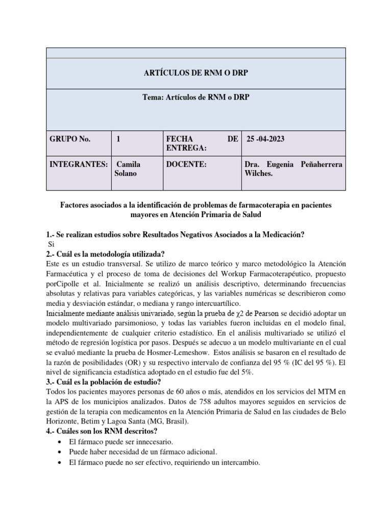 Articulo RNM o DRP - Solano - Camila | PDF