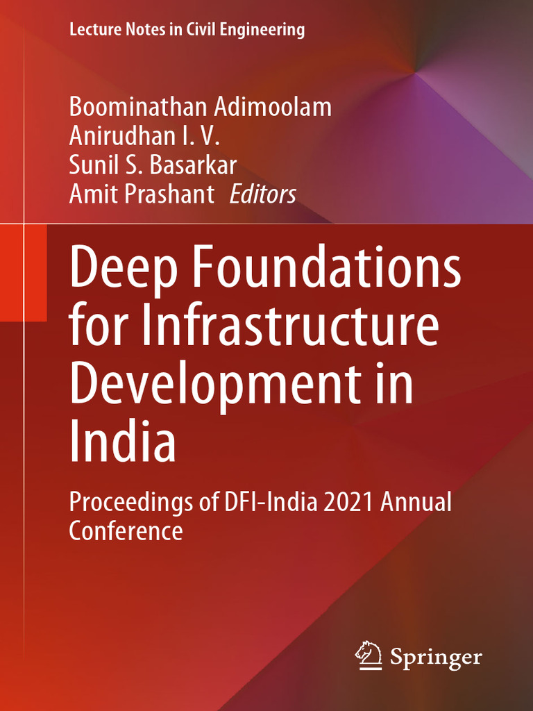 E Book Deep Foundations For Infrastructure Development in India | PDF