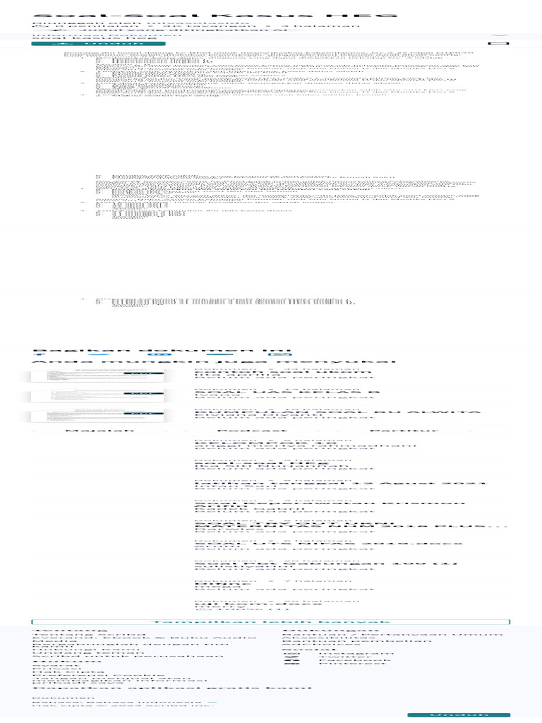 Soal-Soal Kasus HEG PDF | PDF | Kesehatan Holistik
