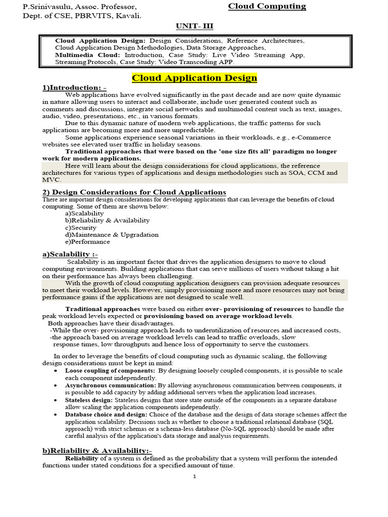 CC Unit-3 Notes | PDF | Computers | Technology & Engineering