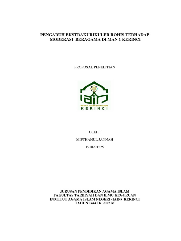 Proposal Lengkap Mita .... | PDF