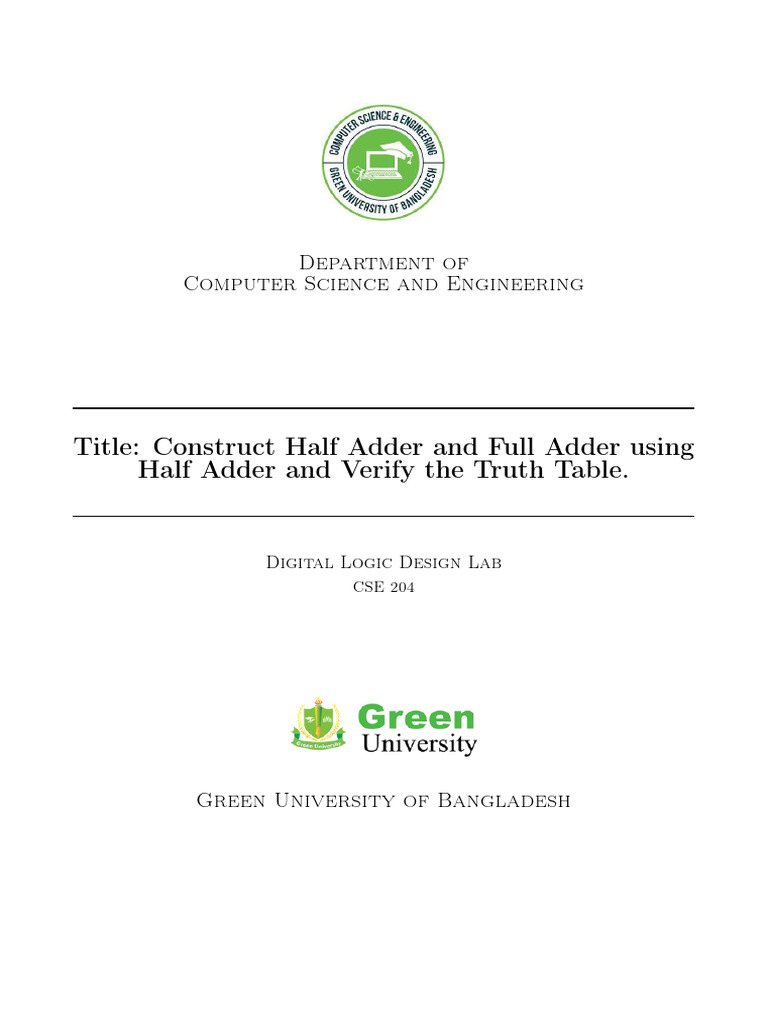 Digital Logic Design Lab Manual Experiment 6 | PDF
