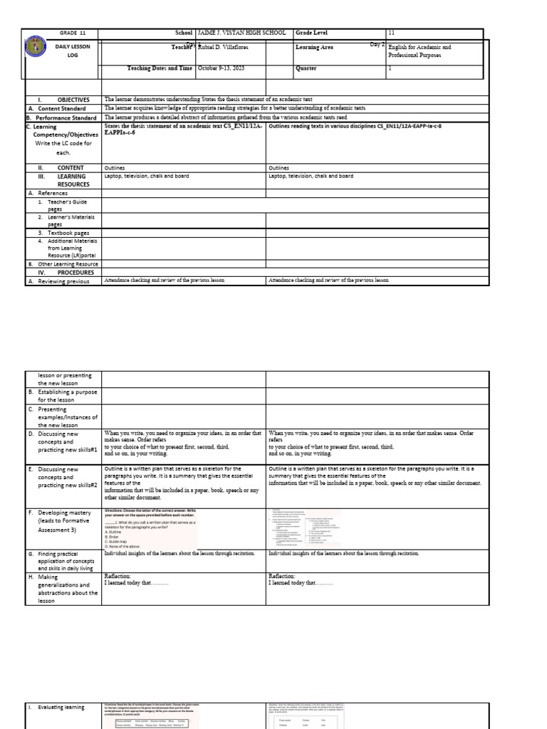 Dll-Eapp 2ND Week | PDF | Learning | Cognition