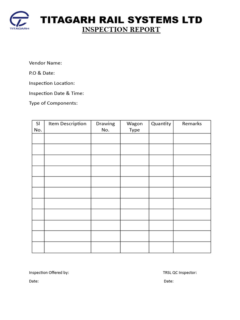 TWL Inspection Report | PDF