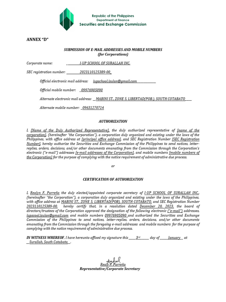 2020form - MC28s2020 Annexes D To G | PDF