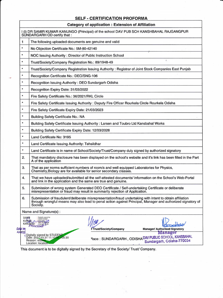 DAV Appendix IX | PDF