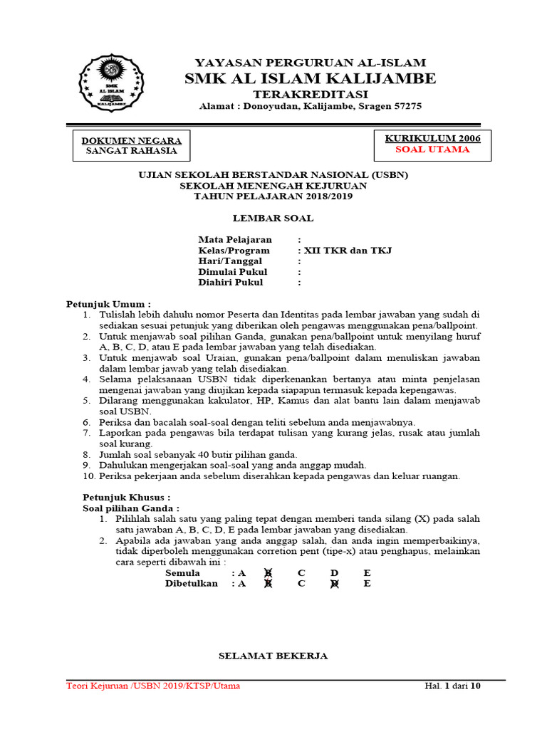 COVER PILGAN TKR | PDF | Teknologi & Rekayasa