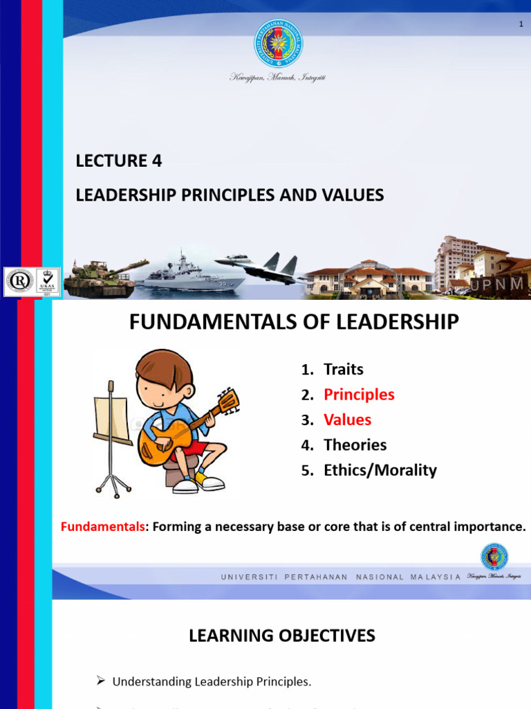 Lecture 4 Leadership Principles and Values | PDF