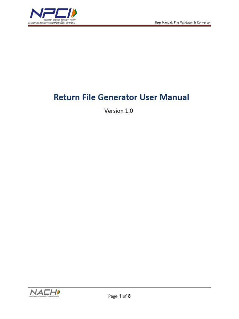 File Validator & Convertor Manual | PDF