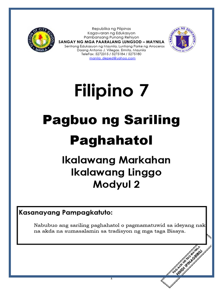FILIPINO 7_Q2_Mod2 | PDF