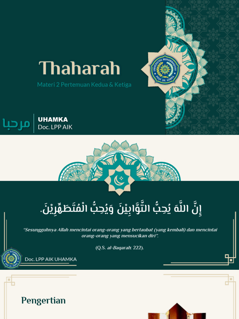 Panduan Thaharah: Wudhu, Tayamum, dan Mandi | PDF