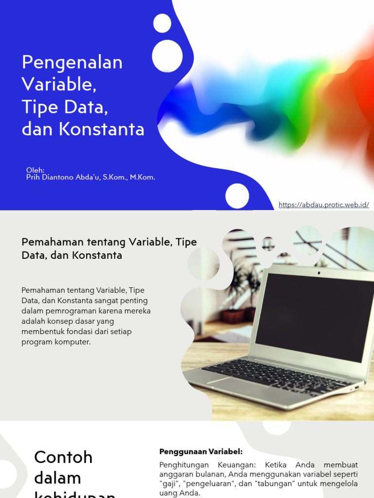 Pengenalan Variable Tipe Data Dan Konstanta | PDF