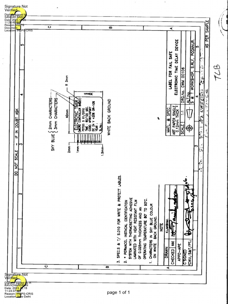 IREPS-CRIS Digital Signatures Document | PDF