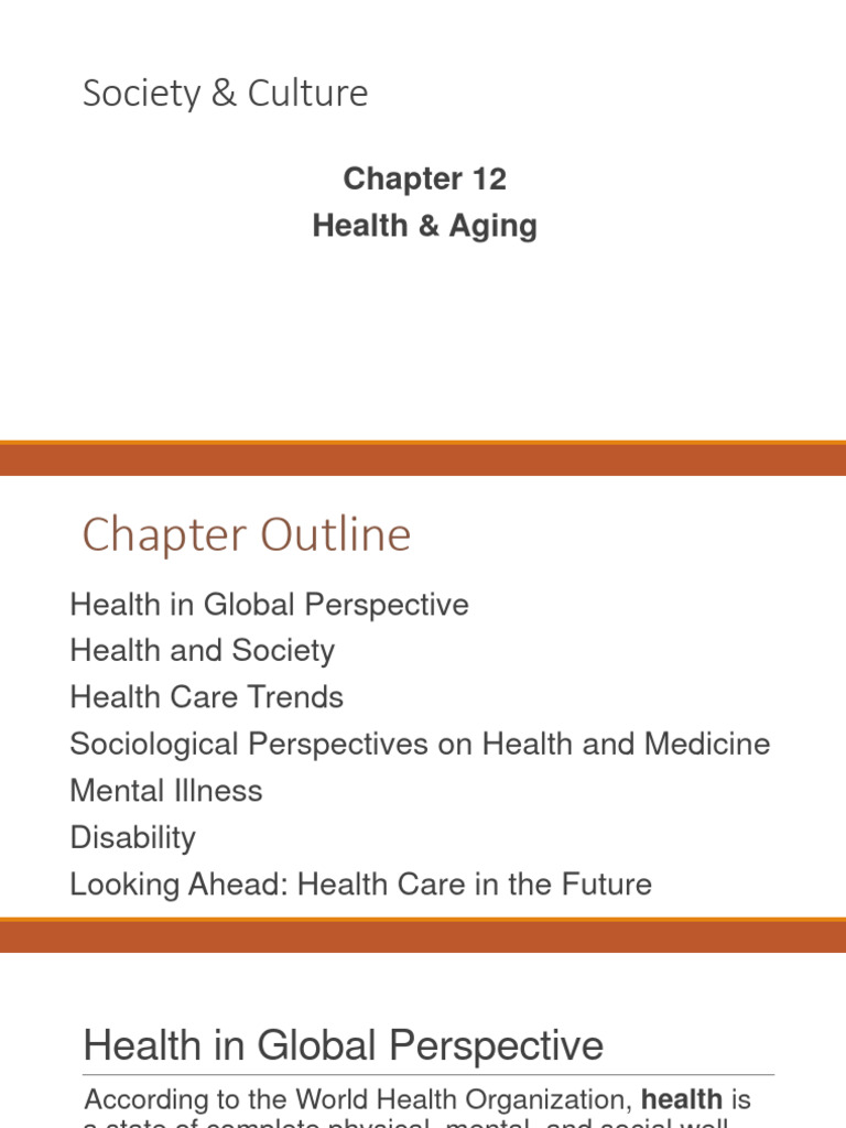 Chapter 12 Health and Aging | PDF