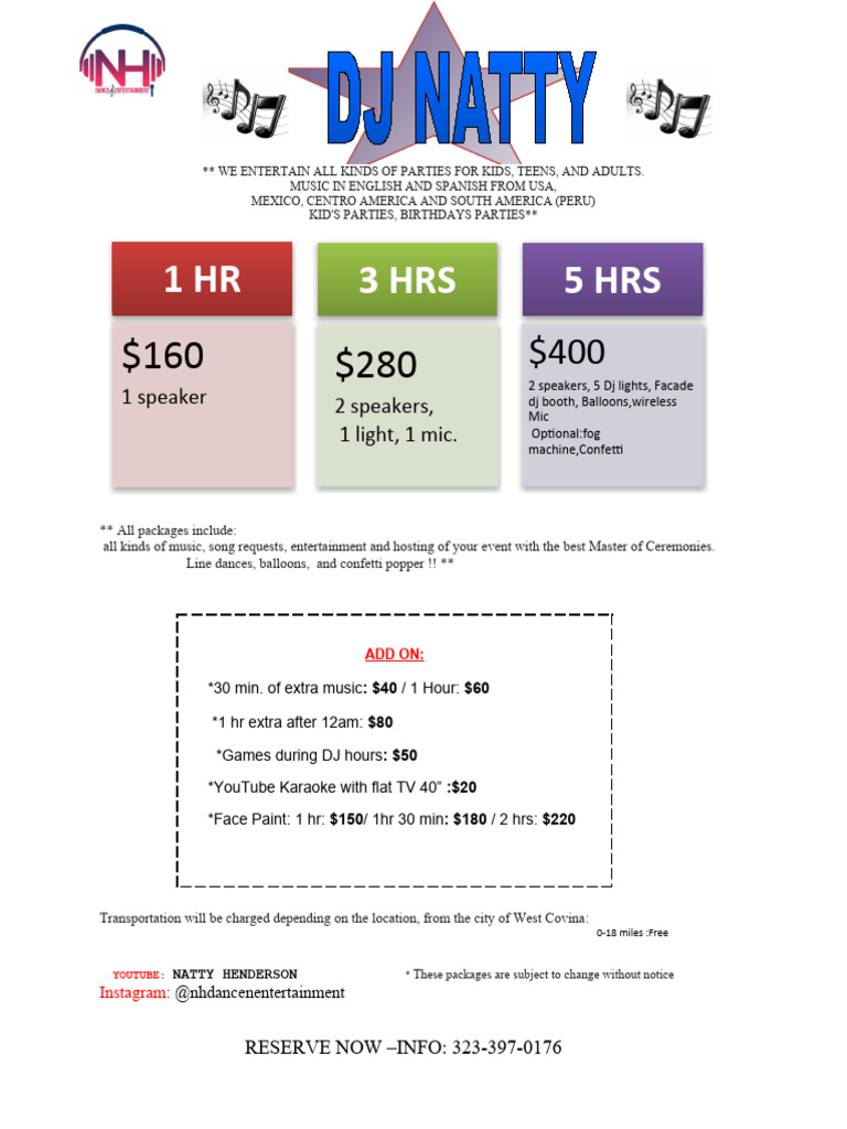 DJ Natty Paquetes 2024 English | PDF