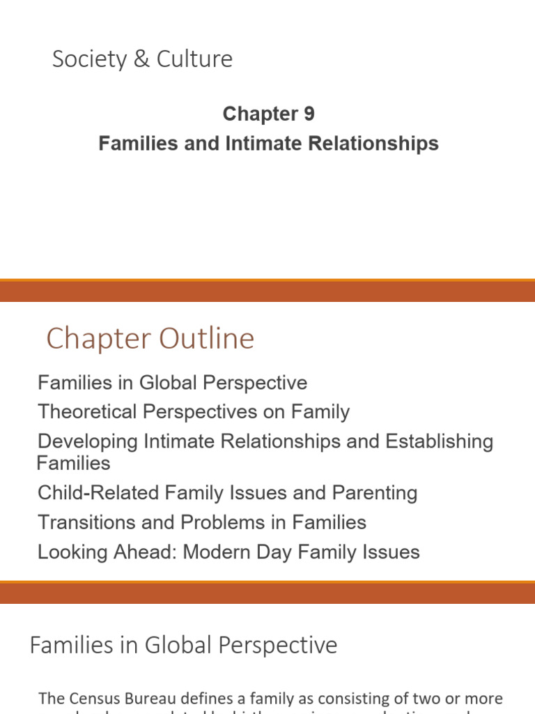 Chapter 9 Families and Intimate Relationships | PDF