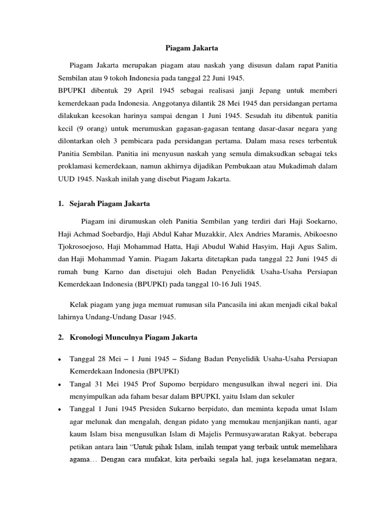 Piagam Jakarta | PDF