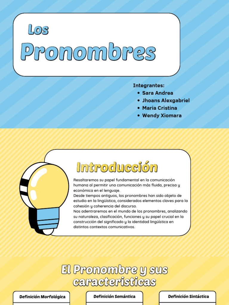 Los Pronombres-Grupo4 | PDF