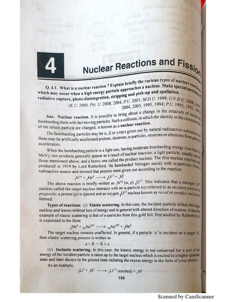 Q-value Nuclear Reaction Cross section Reactions | PDF