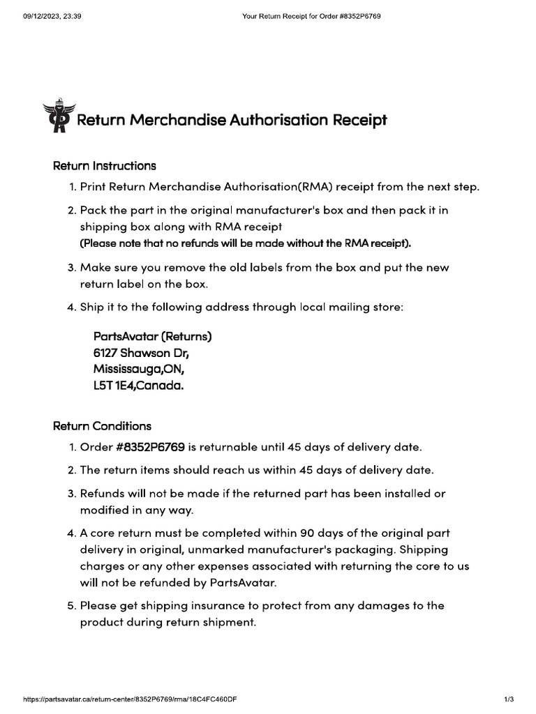 RMA | PDF