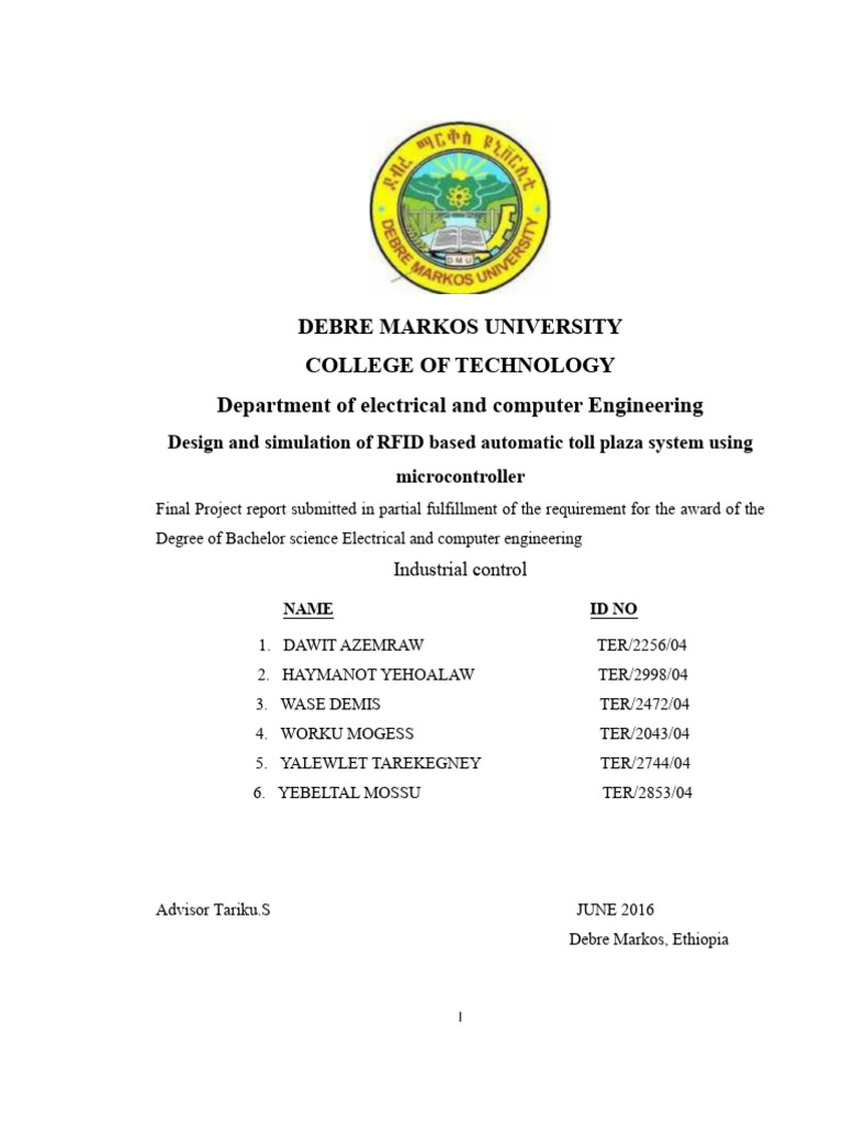 Debre Markos University Thesis | PDF