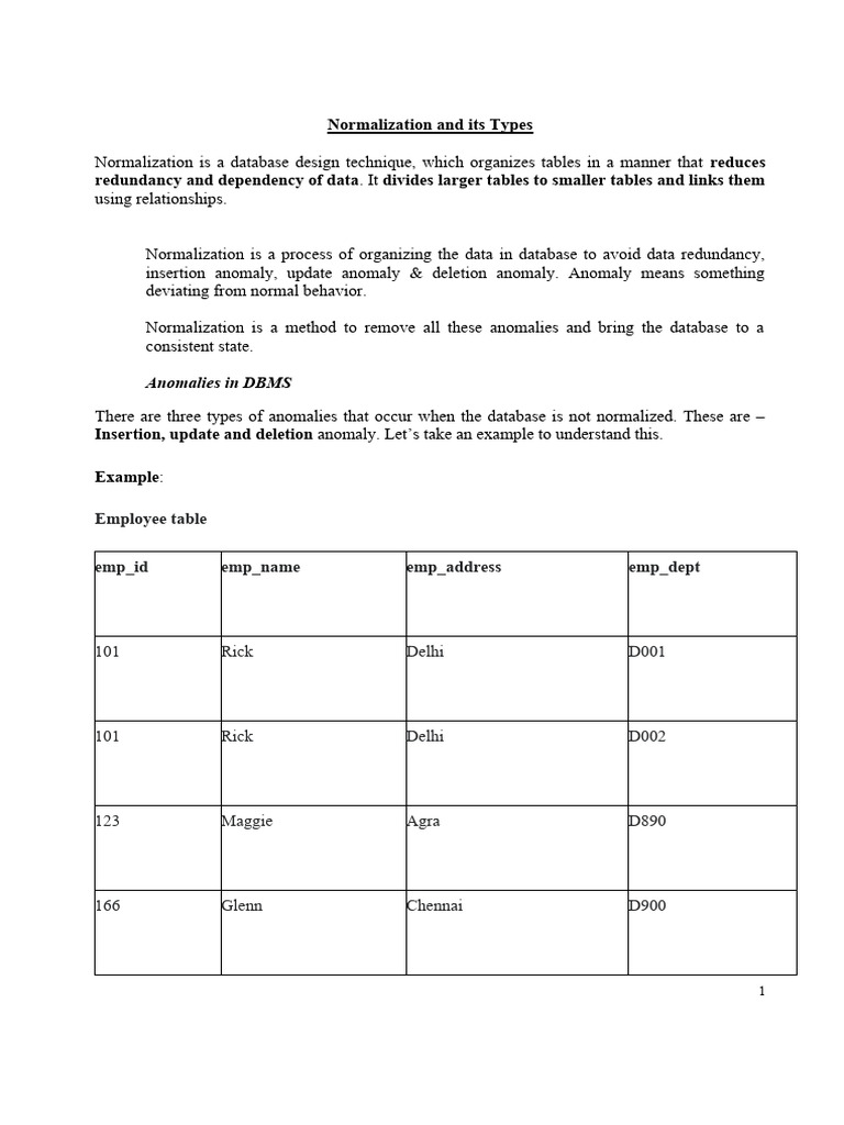 Normalization and Functional Dependency - File Organization - Unit 4 | PDF Normalization and Functional Dependency - File Organization - Unit 4 | PDF
