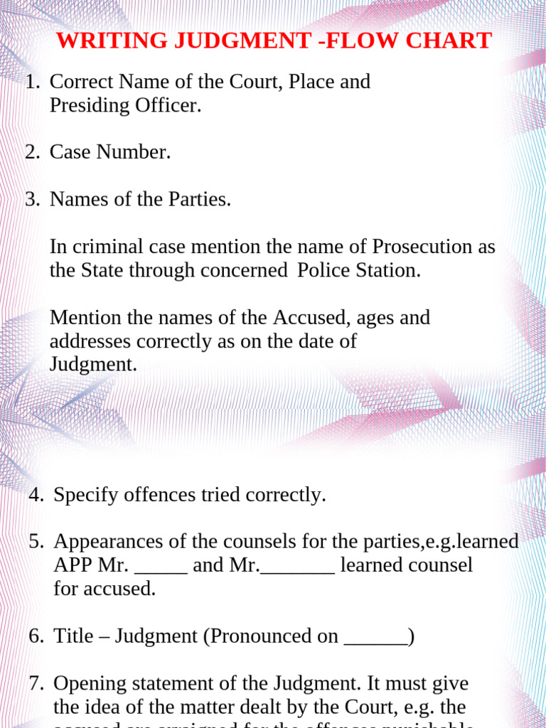 WRITING JUDGMENT -FLOW CHART | PDF | Sentence (Law) | Probation