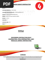 4bit Subtractor | PDF