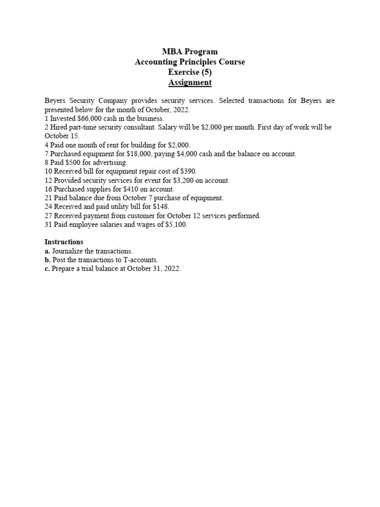 Exercise 5 (Solution) | PDF