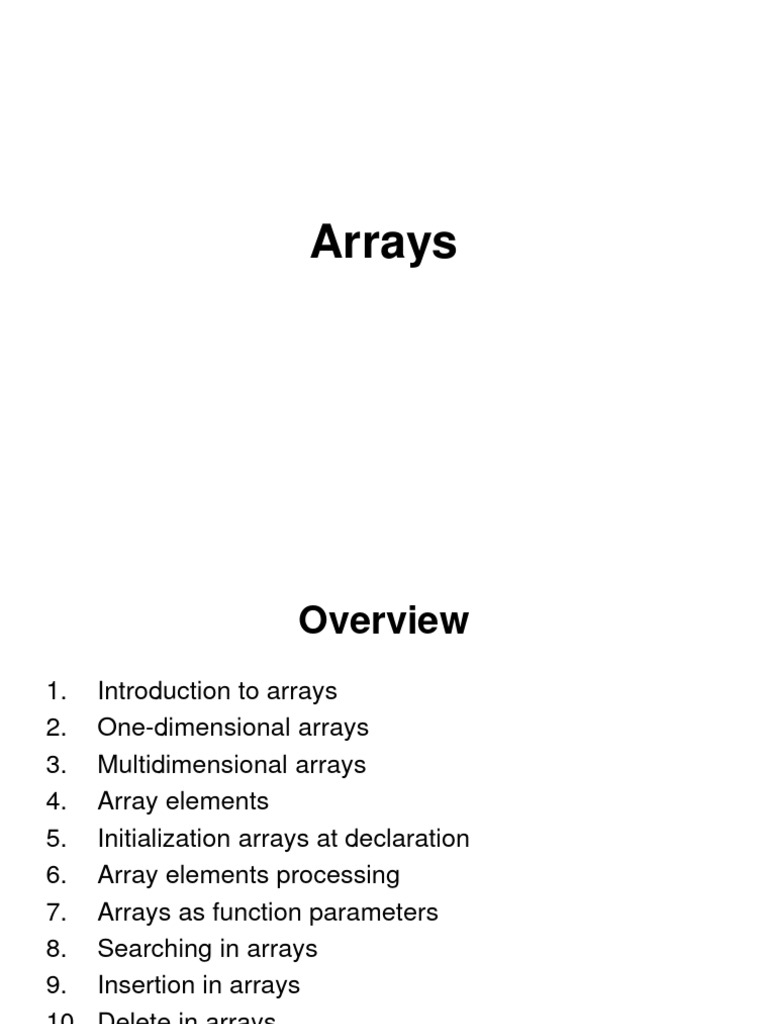 Arrays | PDF