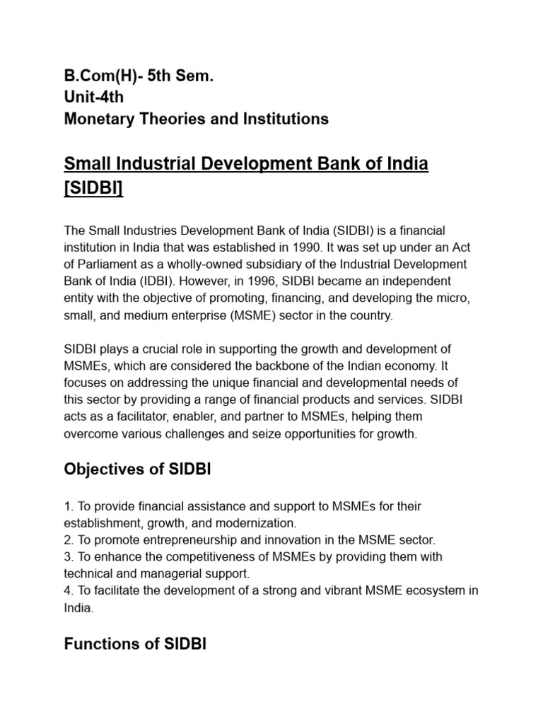 (H) 5th Sem. Unit-4th Monetary Theories and Institutions | PDF