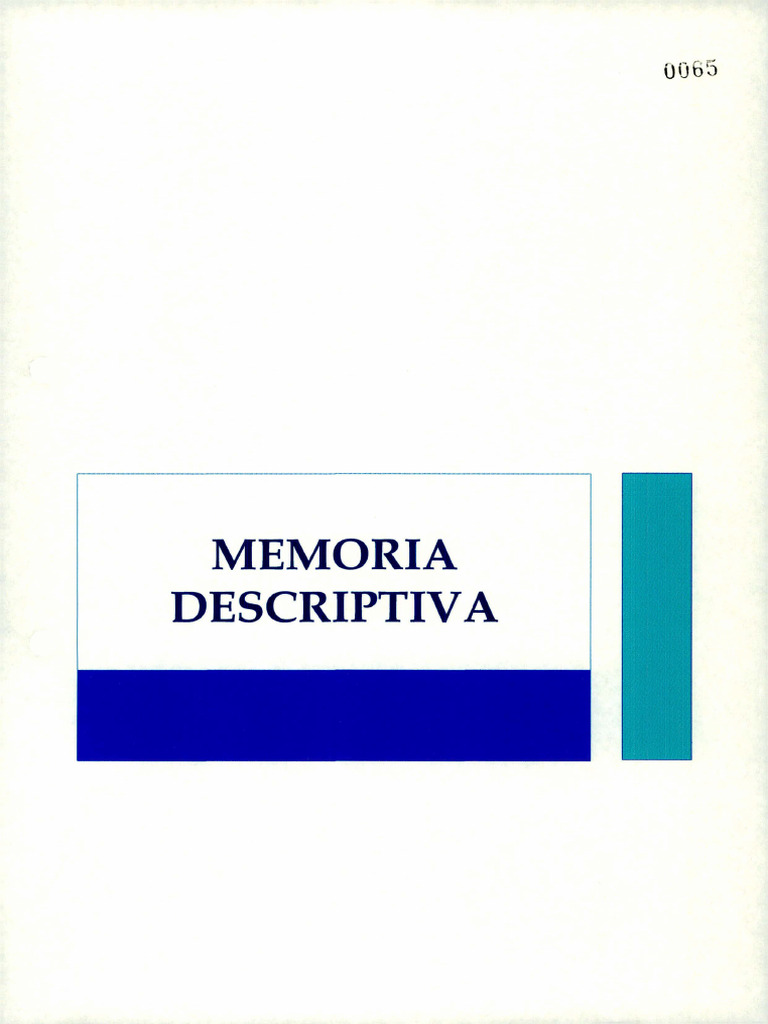 Memoria Descriptiva | PDF Memoria Descriptiva | PDF