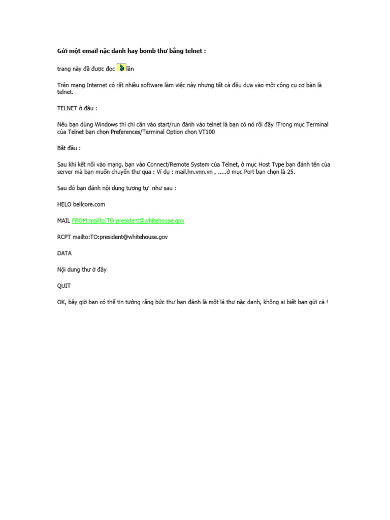 Gui Mail Boom Bang Telnet | PDF
