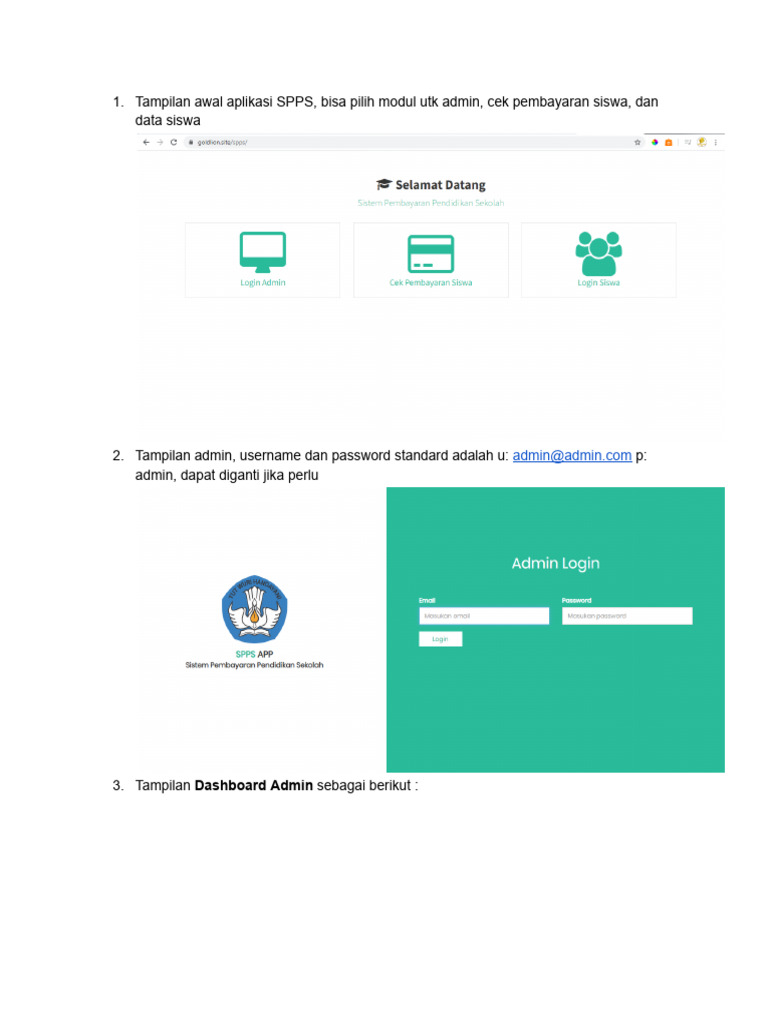 Panduan Admin Aplikasi SPPS | PDF | Karier & Perkembangan | Bisnis