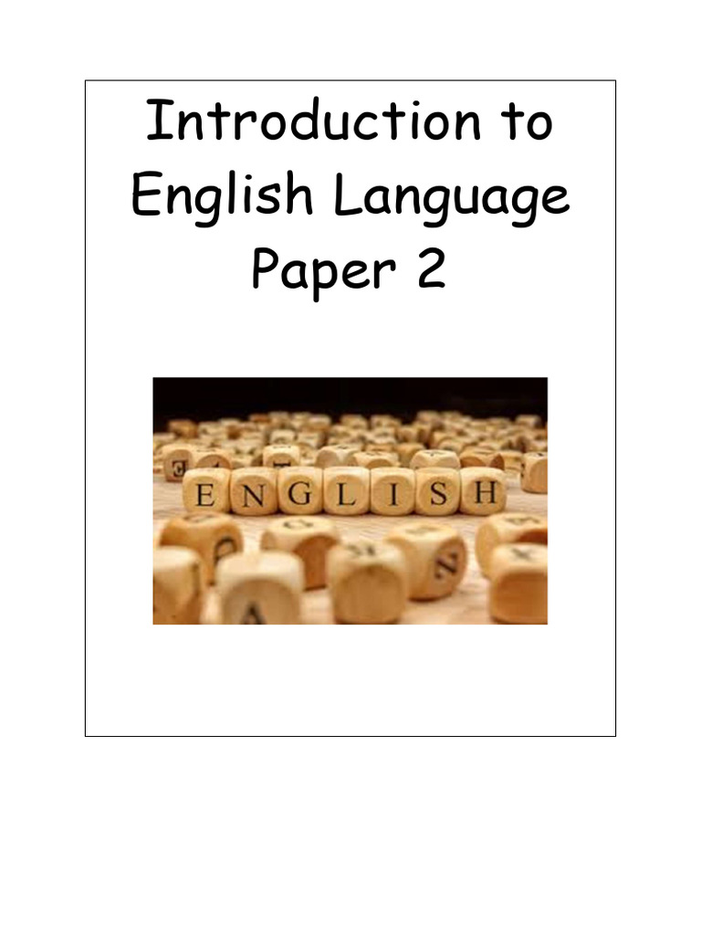 Introduction To English Language Paper 2 | PDF