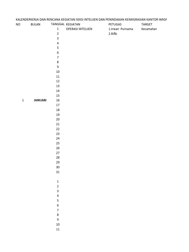 Kalender Kerja 2024 | PDF