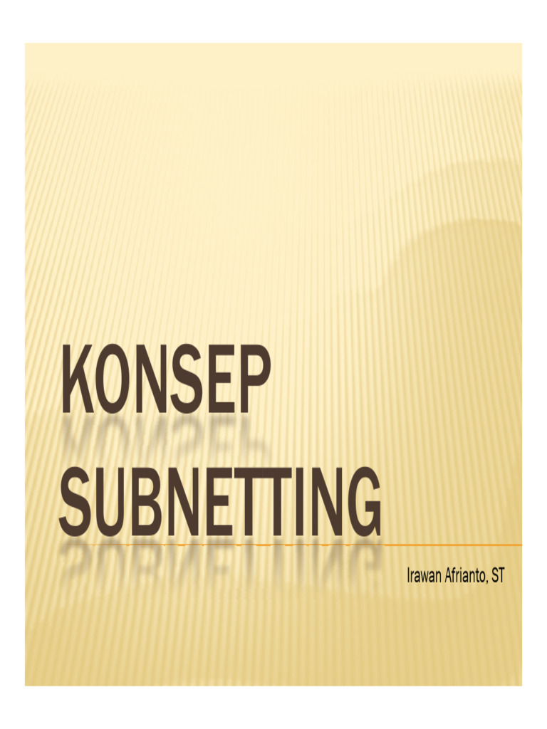 Konsep Subnetting | PDF | Komputer