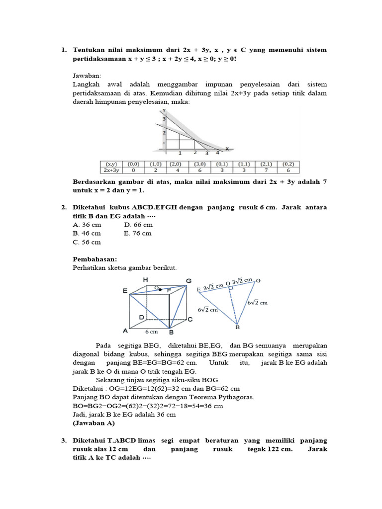 Latihan Soal Matematika Kelas 11 Semester 2 | PDF | Griya & Taman | Sains & Matematika