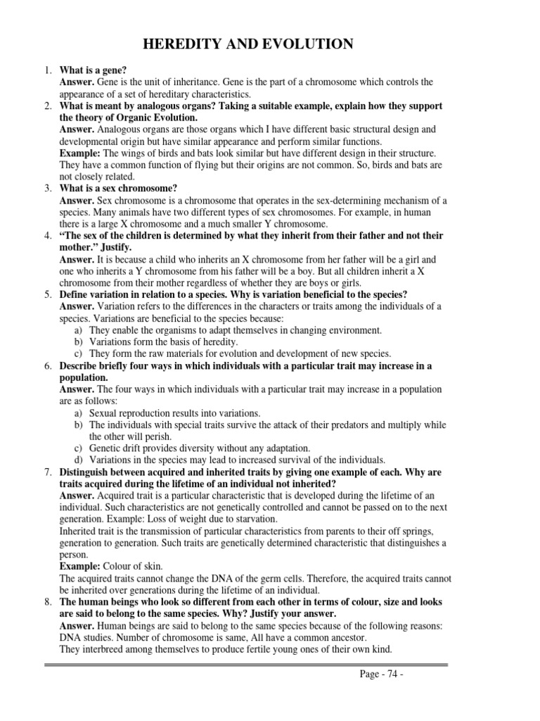 Heredity and Evolution | PDF