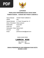 Rapot TK Kurikulum Merdeka | PDF