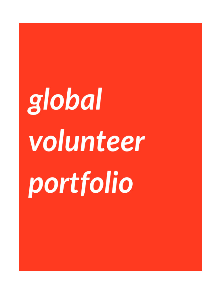Global Volunteer Portfolio - Aies - Ec-Gv-Projects-Portfolio PDF | PDF ...