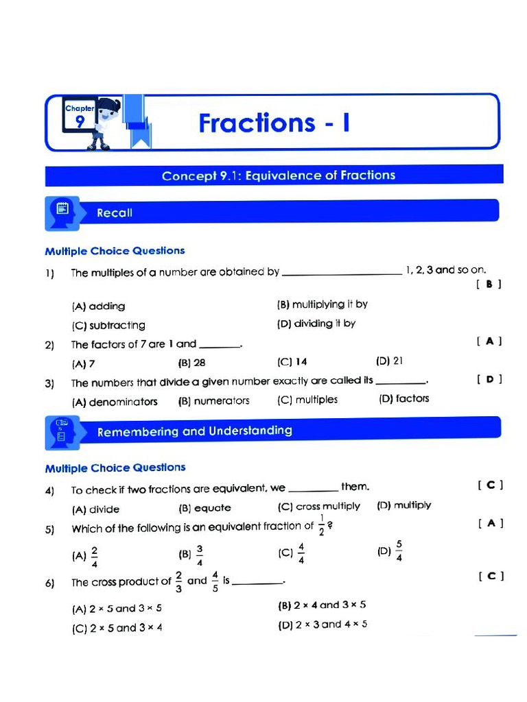 Class5 Chapter 9 (Fractions-I) | PDF