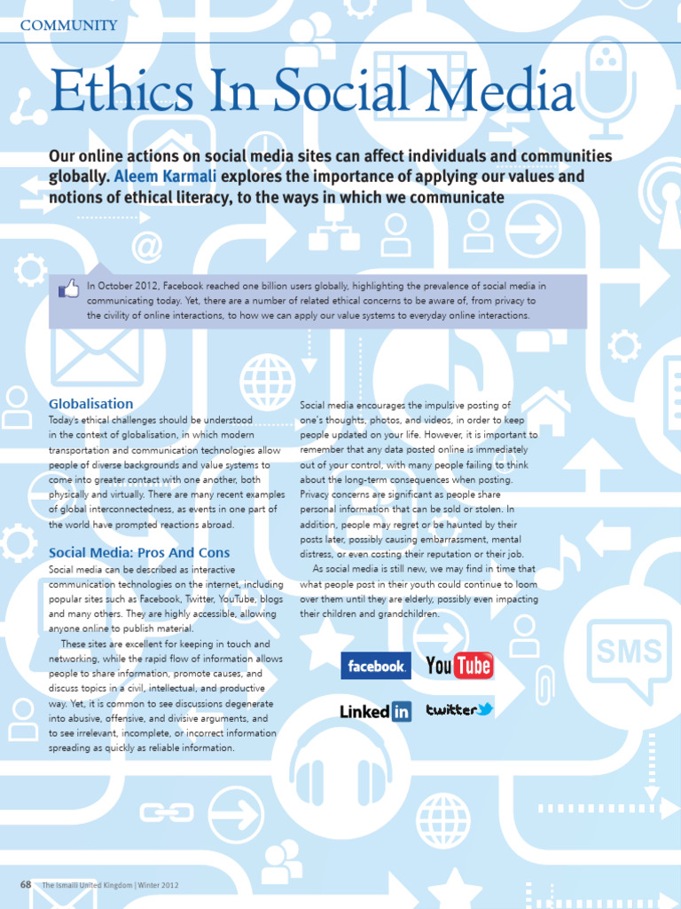 Ethical Literacy in Social Media Use | PDF | Social Science