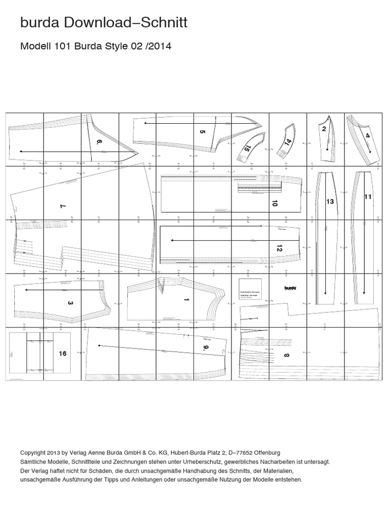 101-022014-Schnitt Burda Pattern | PDF