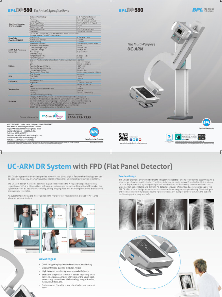 BPL DT 580 Digital X Ray Machine | PDF