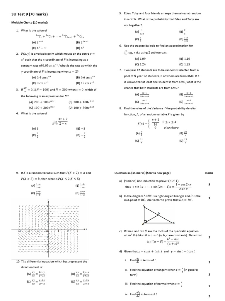 3U Trial Test 9 | PDF