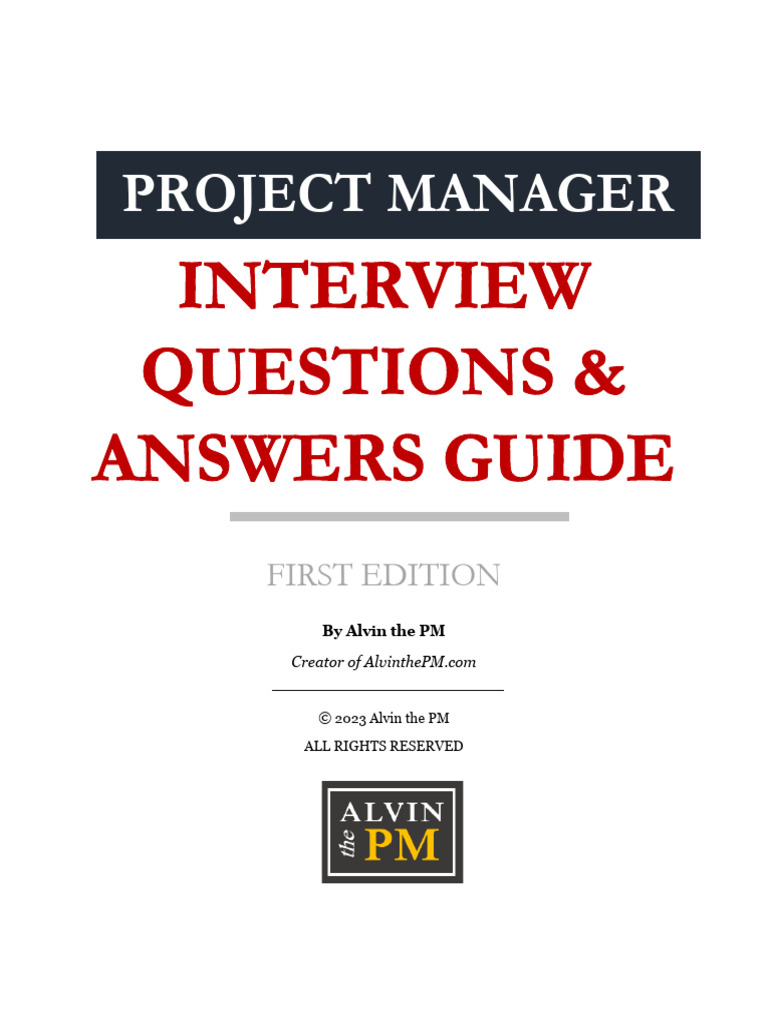 AlvinthePM - Interview Question Guide | PDF | Project Management