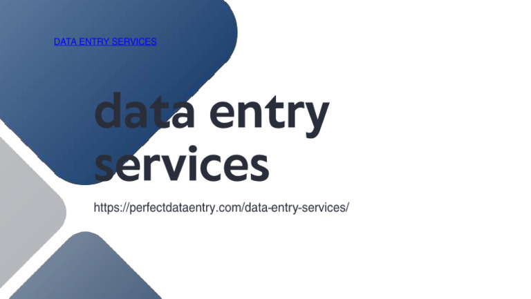 Navigating The World of Data Entry Services: A Comprehensive Guide | PDF